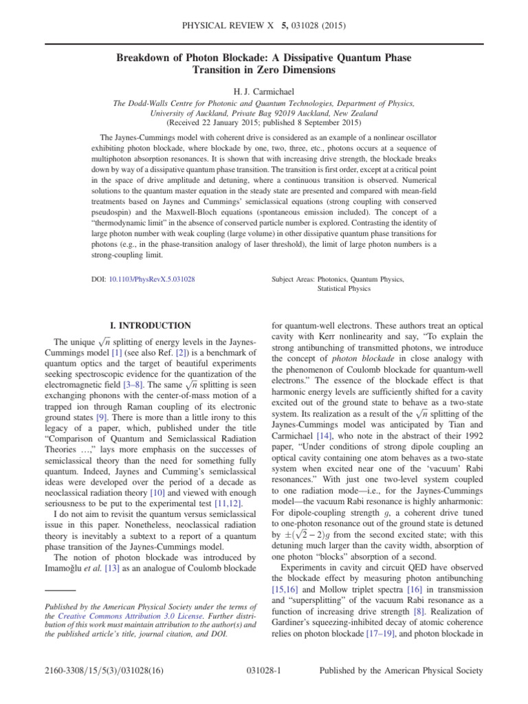 PhysRevX 5 031028 | PDF | Photon | Quantum Mechanics