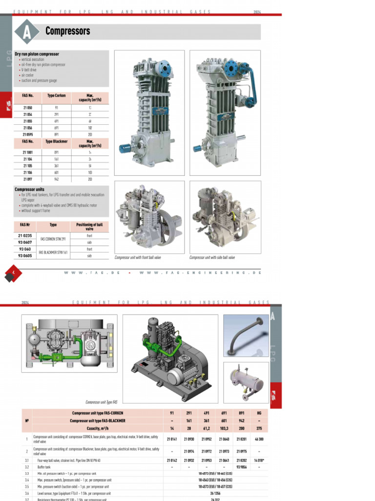 Fas Catalogue Pompe Compresseur GPL | PDF