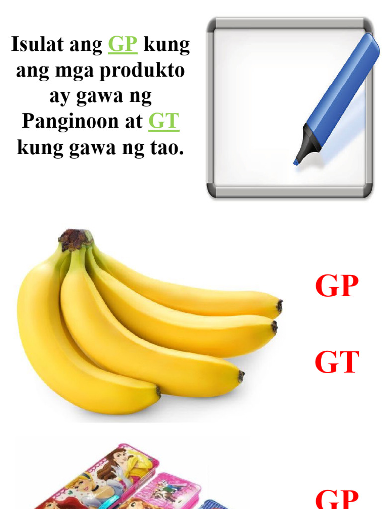 Unang Linggo - Likas at Di-Likas Na Produkto | PDF