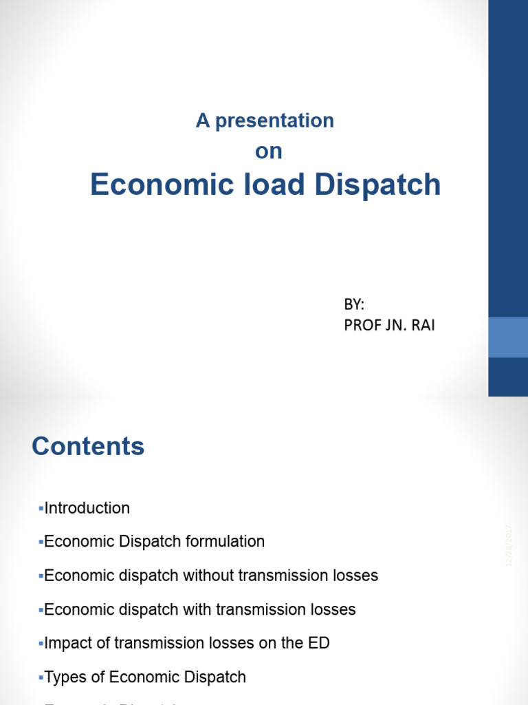 Economic Load Dispatch Pdf Mathematical Optimization Numerical Analysis 