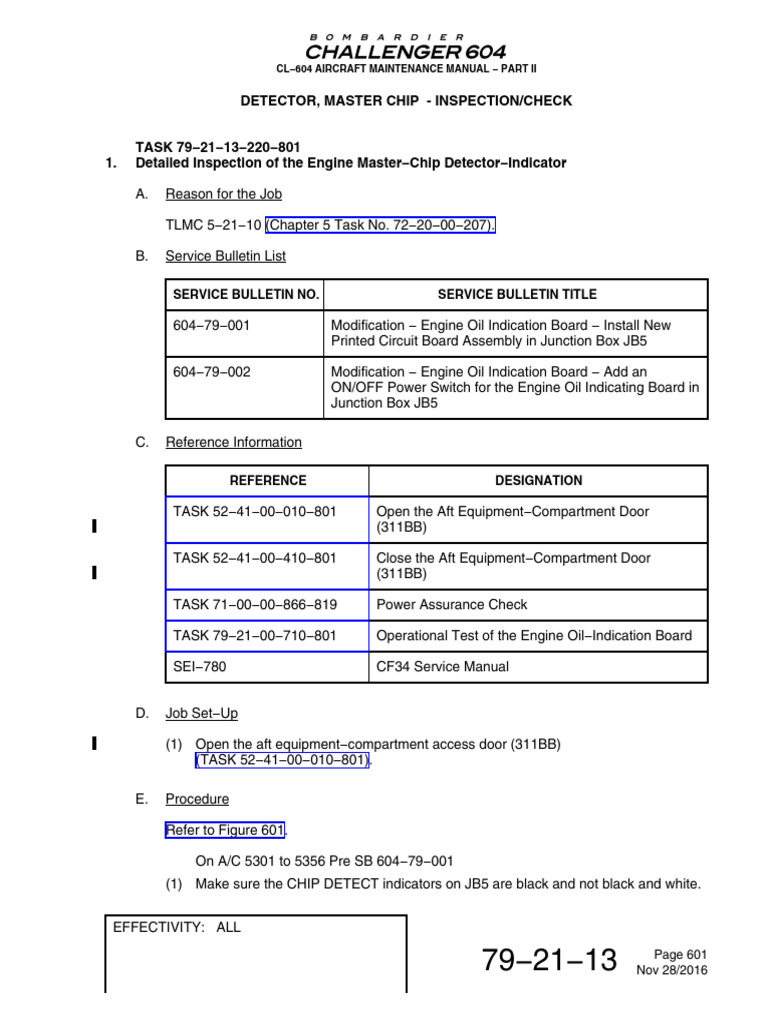 AMM Engine Master Chip Detector Indicator | PDF | Electrical ...