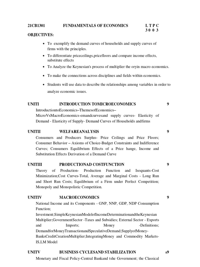 CW3301 Fundamentals of Economics | PDF | Inflation | Gross Domestic Product