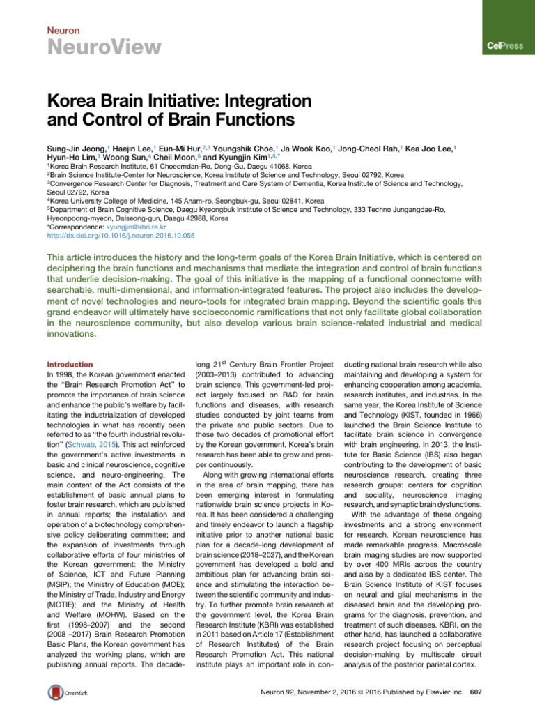 2016 Paper.... | PDF | Neuroscience | Brain