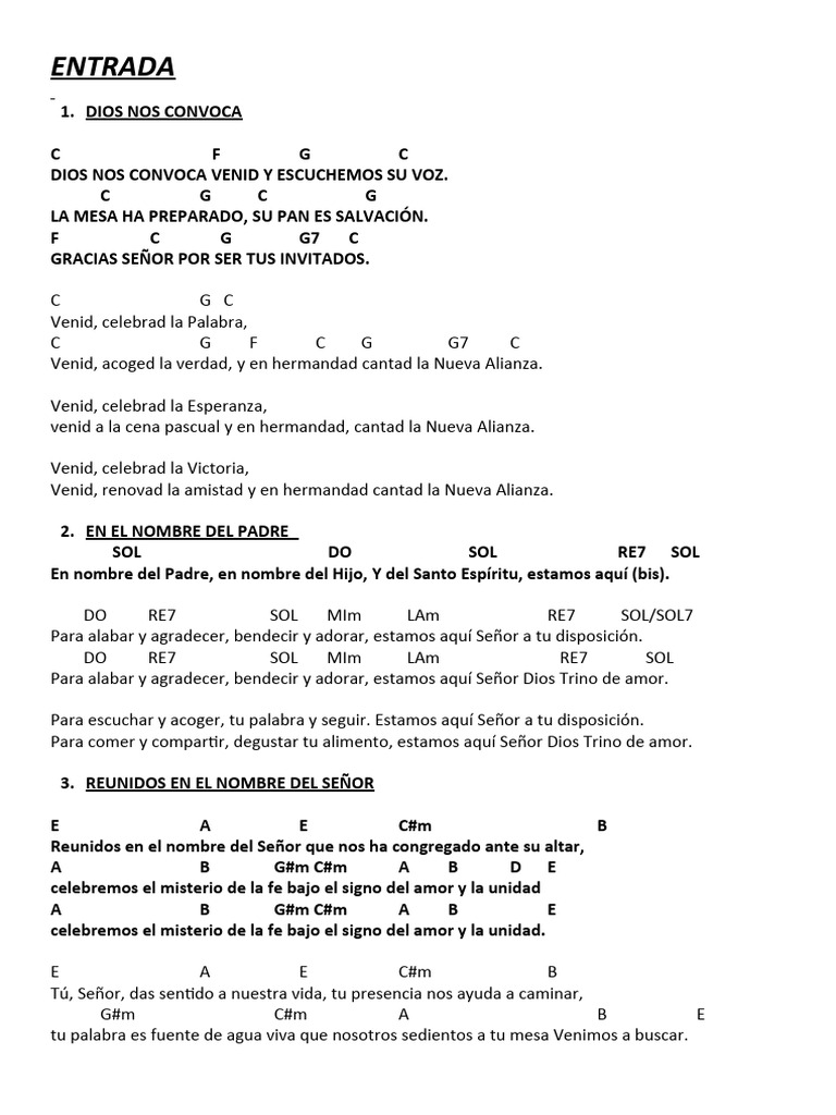 Acordes Misa 2023 Pdf Eucaristía Dios El Padre