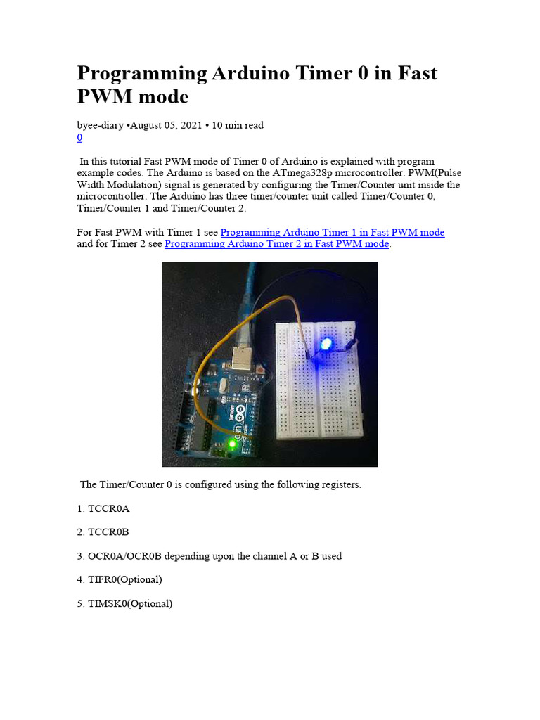 Atmega328 PWM Gen | PDF | Electrical Engineering | Information And Communications Technology