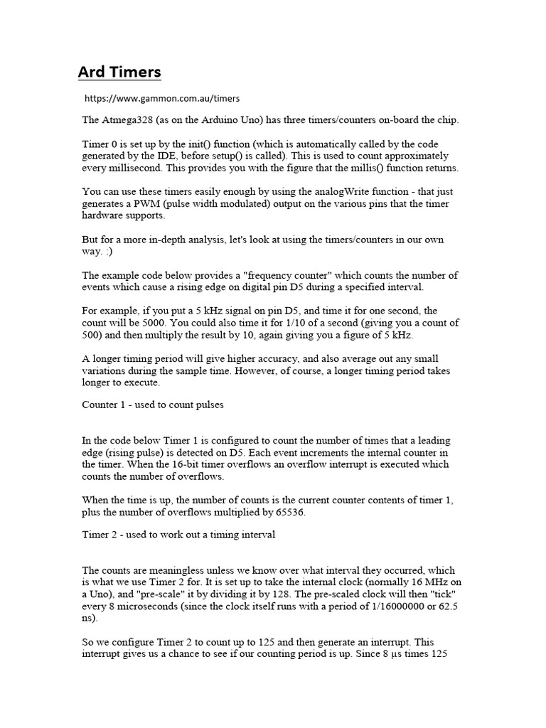 Ard Timers | PDF | Hertz | Electrical Engineering