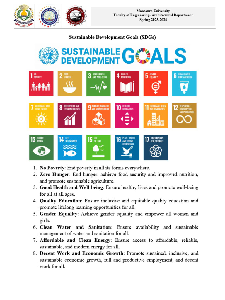 Sustainable Development Goals | PDF | Sustainability | Food Security