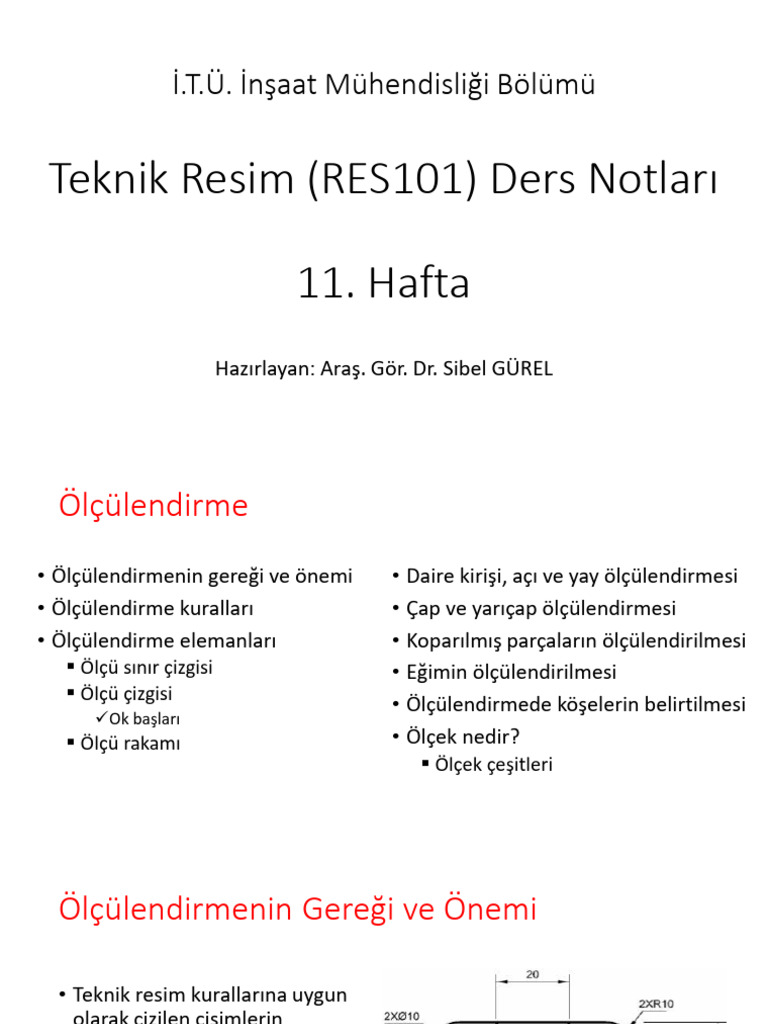 ITU Insaat Muhendisligi Bolumu RES101 11. Hafta | PDF