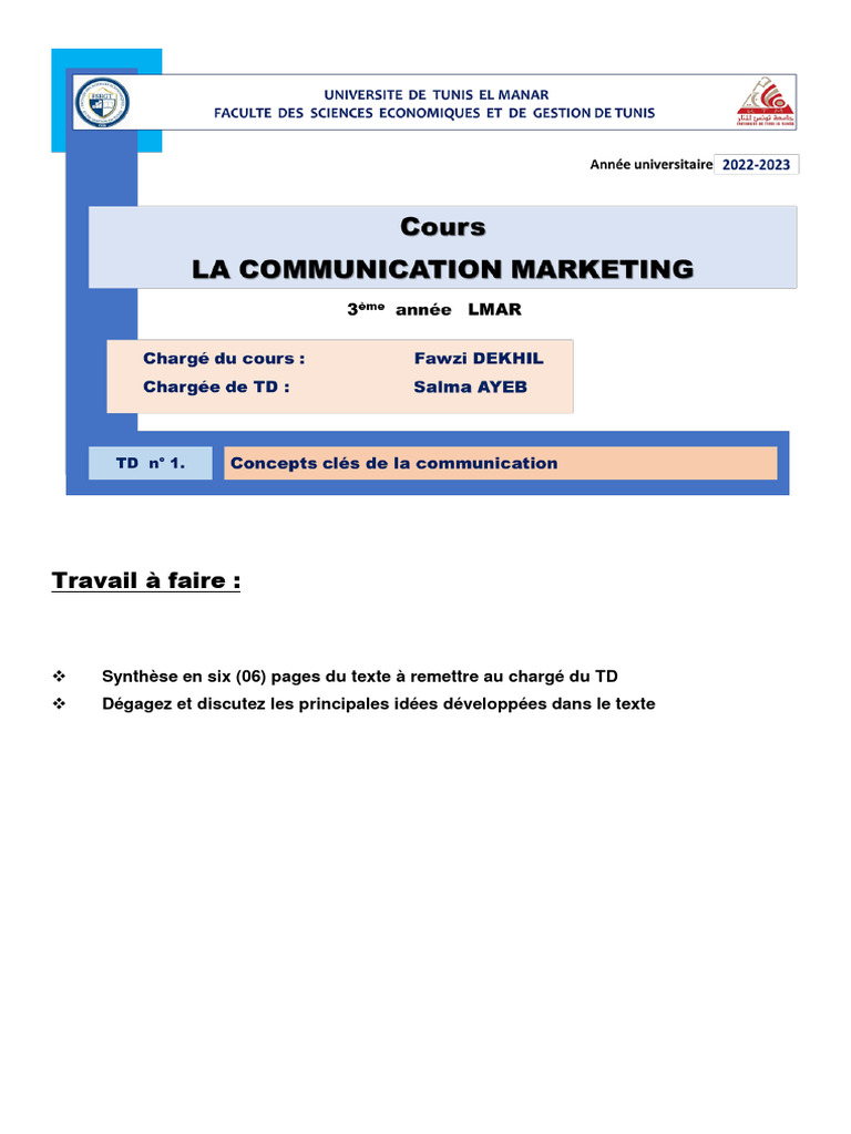 Système de communication et ses composantes | PDF | la communication