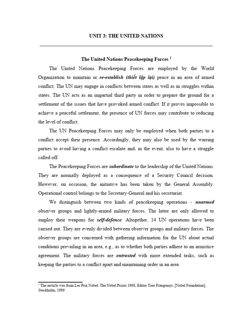 UN Peacekeeping Forces Overview | PDF | Peacekeeping | United Nations