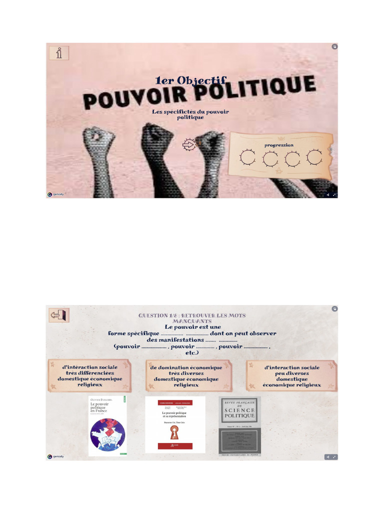 Cours SES Seconde: LES DIFFERENTS ACTEURS DE LA VIE POLITIQUE | PDF