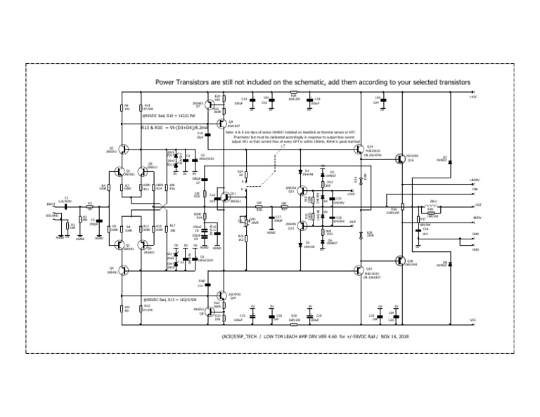 Low TIM Leach Amp 200W4 - DRV SCH | PDF