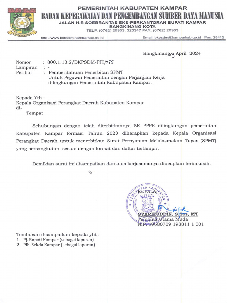 SPMT DINAS KETAHANAN | PDF