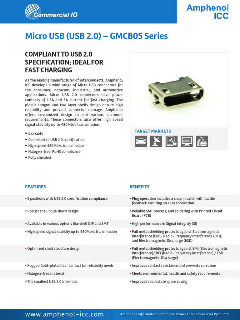 GMCB05B23124H1EU Amphenol Commercial Products | Download Free PDF ...