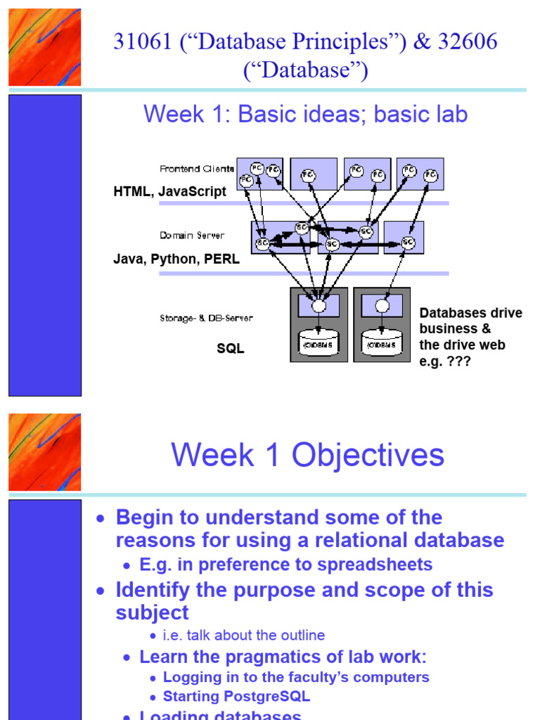 Lecture 1 Slides For 31061 32606 | PDF | Databases | Information ...