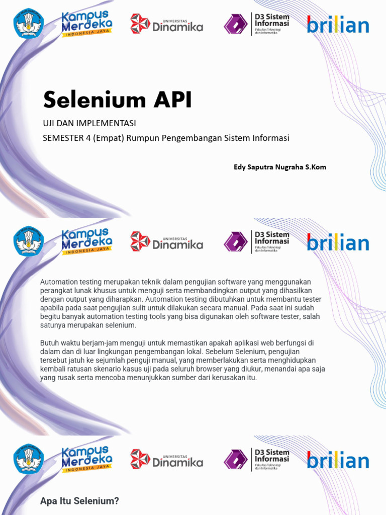 Materi Pertemuan 11 Selenium API | PDF
