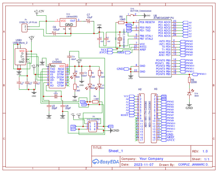 Schematic_Microcontroller for capstone_2023-11-12 | PDF