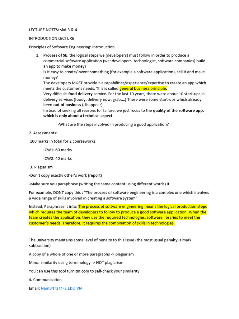 LECTURE NOTES Slot 3 4 Introduction The 5Ps | PDF | Computing ...