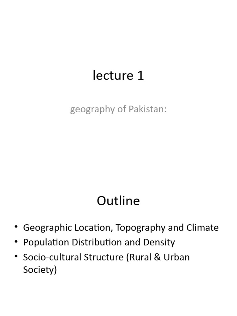 Geography and Demographics of Pakistan | PDF | Pakistan | Indus River