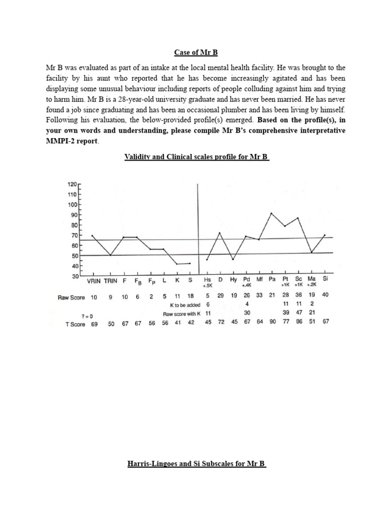 MMPI-2 Case study and Profile for Interpretation | PDF