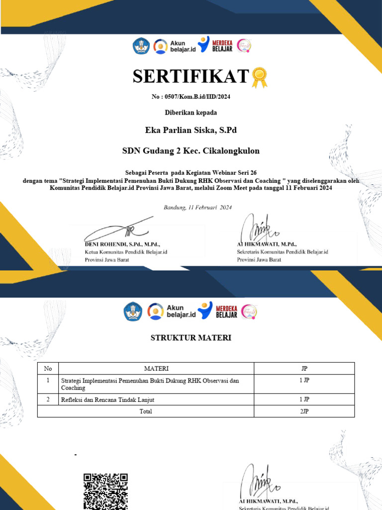 Sertifikat Webinar | PDF