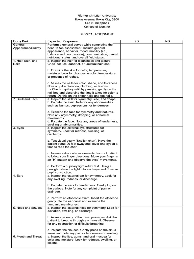 Performance Evaluation Checklist Pa | Download Free PDF | Anatomical ...