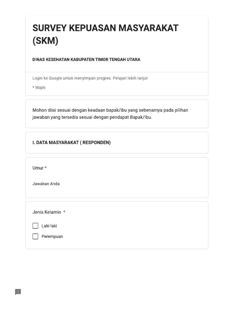 Survey Kepuasan Masyarakat (SKM) | PDF