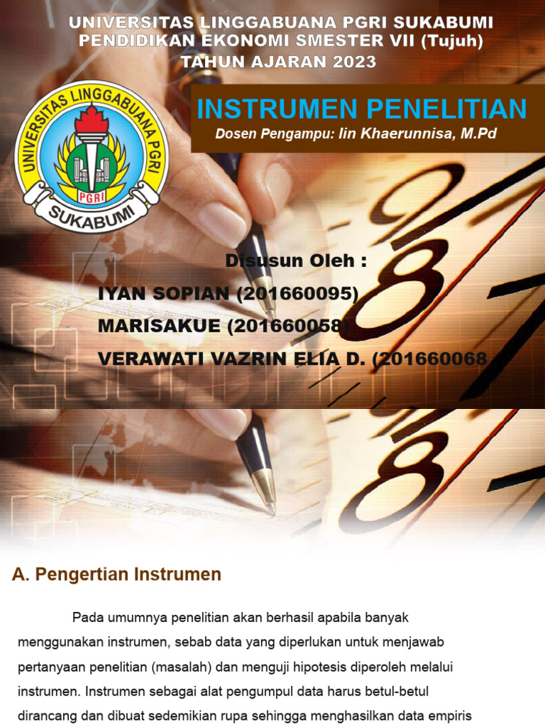 Fungsi dan Jenis Instrumen Penelitian | PDF | Karier & Perkembangan ...