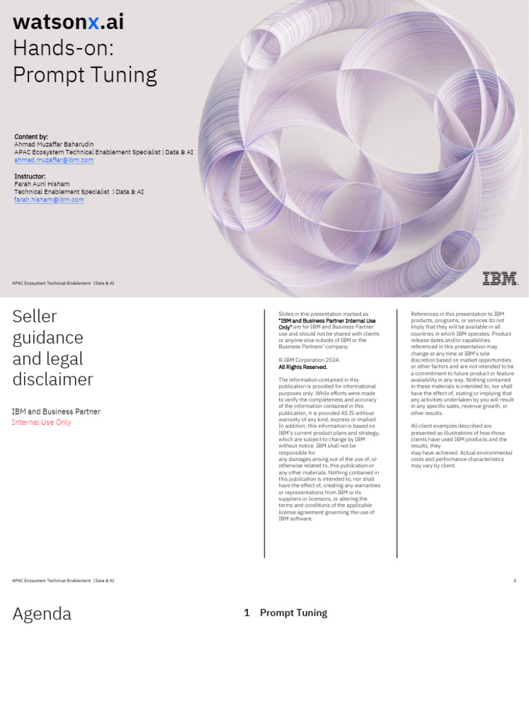 Prompt Tuning with watsonx.ai | PDF | Computing