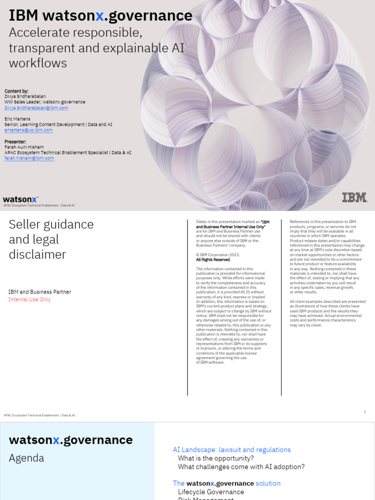 01 - IBM watsonx.governance Introduction | PDF | Artificial ...