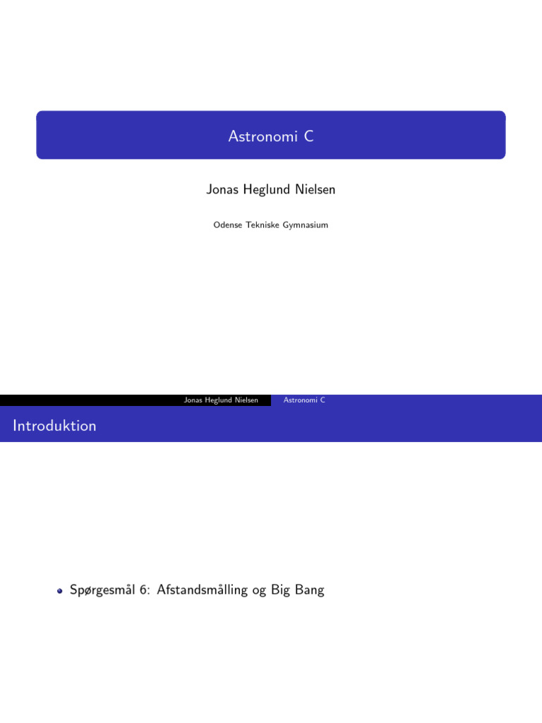 Astronomi C: Jonas Heglund Nielsen | PDF