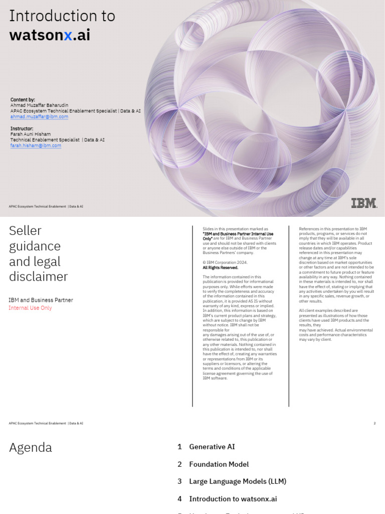 01 - Introduction to watsonx.ai | PDF | Artificial Intelligence | Intelligence (AI) & Semantics