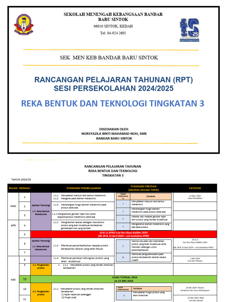 RPT-RBT T3 2024 | PDF | Teknologi & Rekayasa