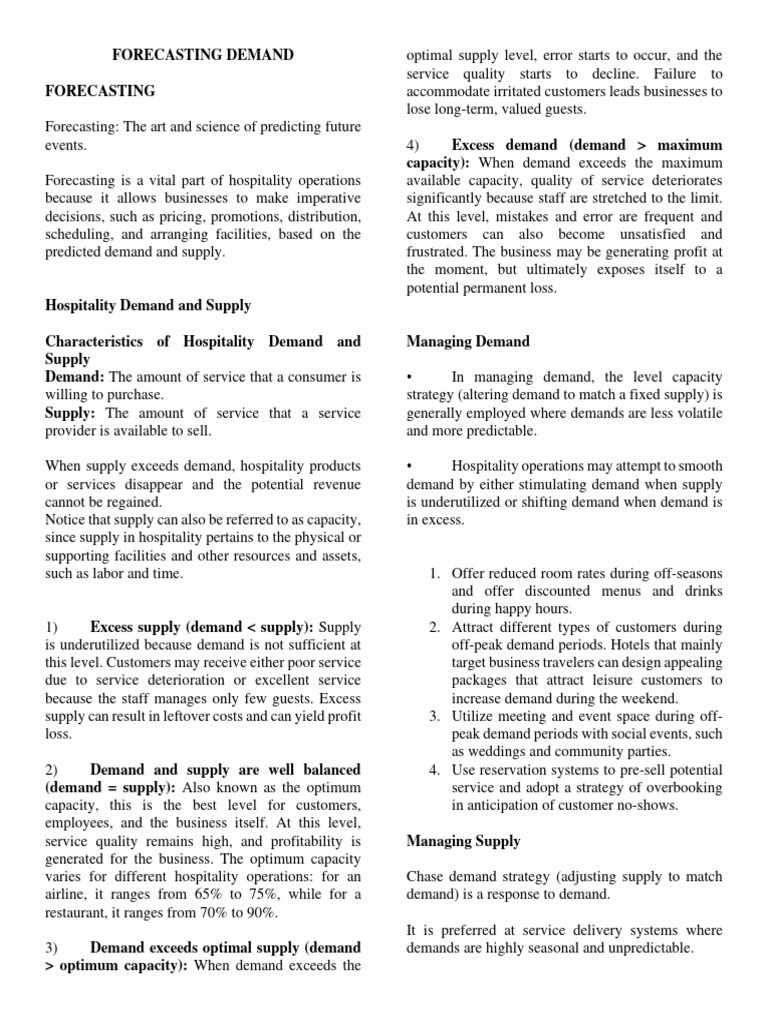 Forecasting Demand Pdf Demand Economies