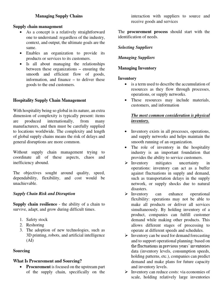 SCM & INVENTORY MGT | PDF | Inventory | Supply Chain
