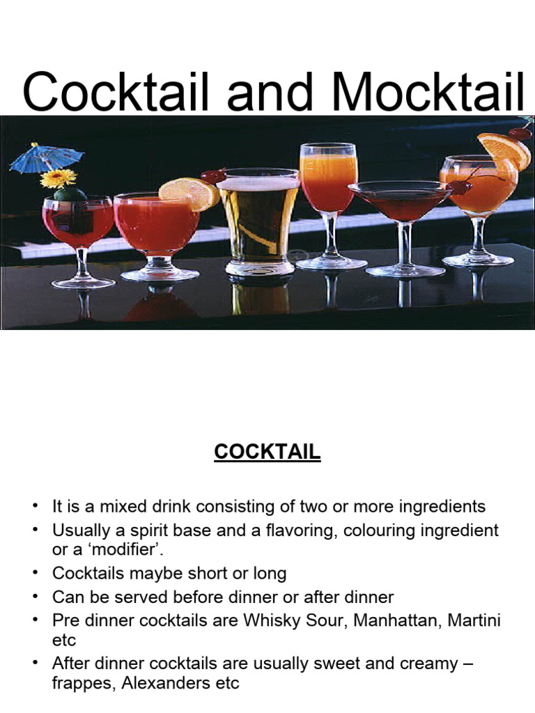 Dokumen - Tips - Cocktail and Mocktail | Download Free PDF | Cocktails ...