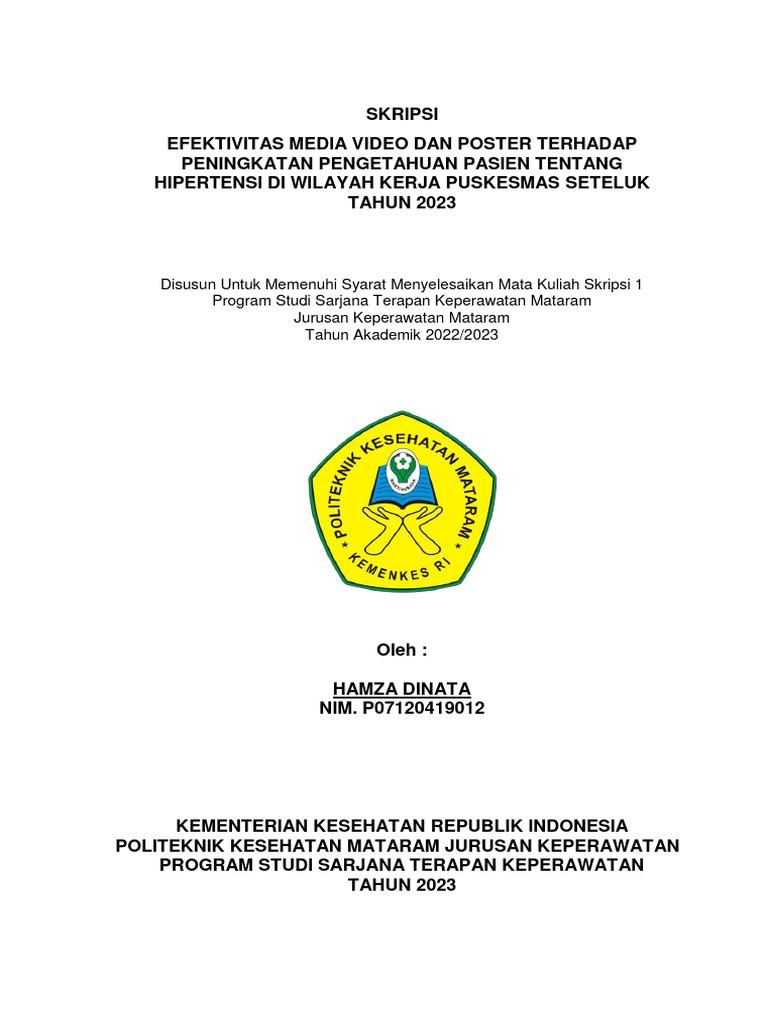 Skripsi Penkes HT | PDF | Pengembangan Diri