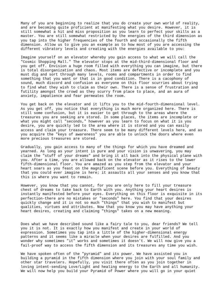 THE PYRAMID OF POWER EXERCISE | PDF | Courage | Light