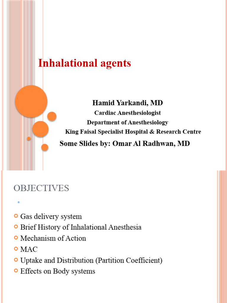Inhalation Anesthesia | PDF | Anesthesia | Physiology
