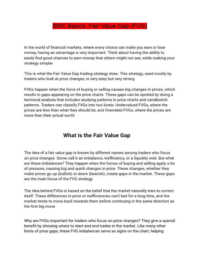 Fair Value Gap (FVG) | PDF | Technical Analysis | Market Trend
