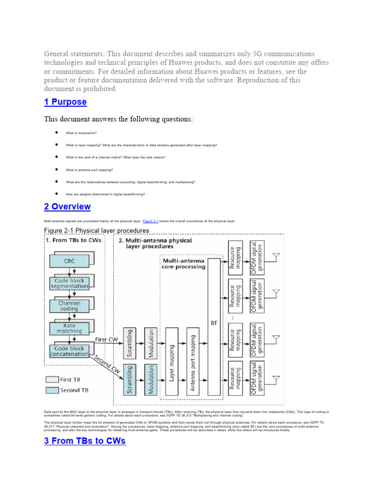 5G Multi-Antenna Physical Layer Procedures | PDF | Modulation ...