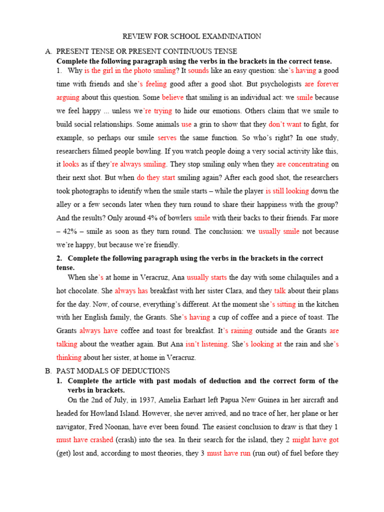 Review For School Examnination Grade 9 | PDF | Mystery, Thriller ...