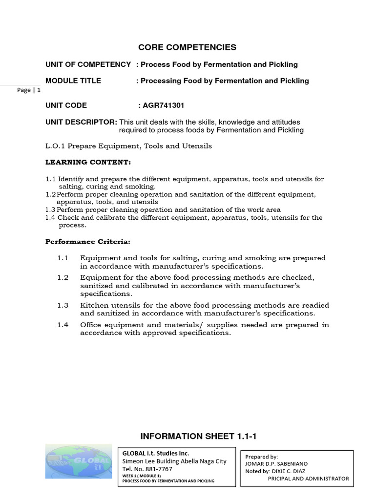 COC 2 Fermentation and Pickling | PDF | Food Preservation | Water