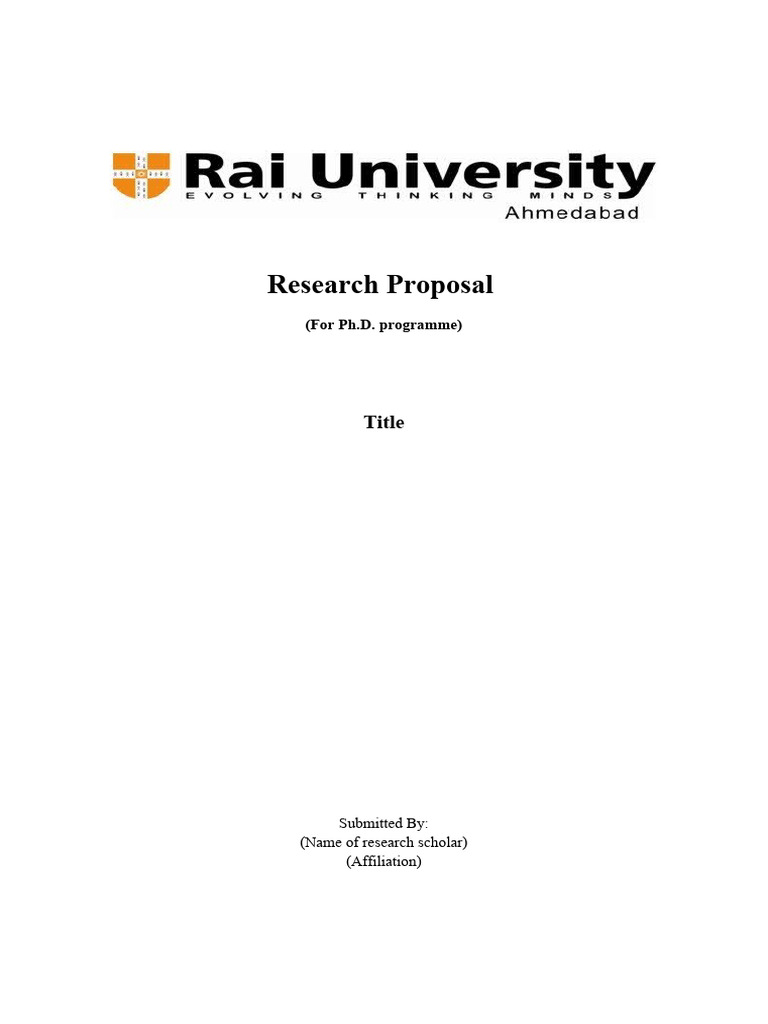 Research Proposal Format For RU New | PDF