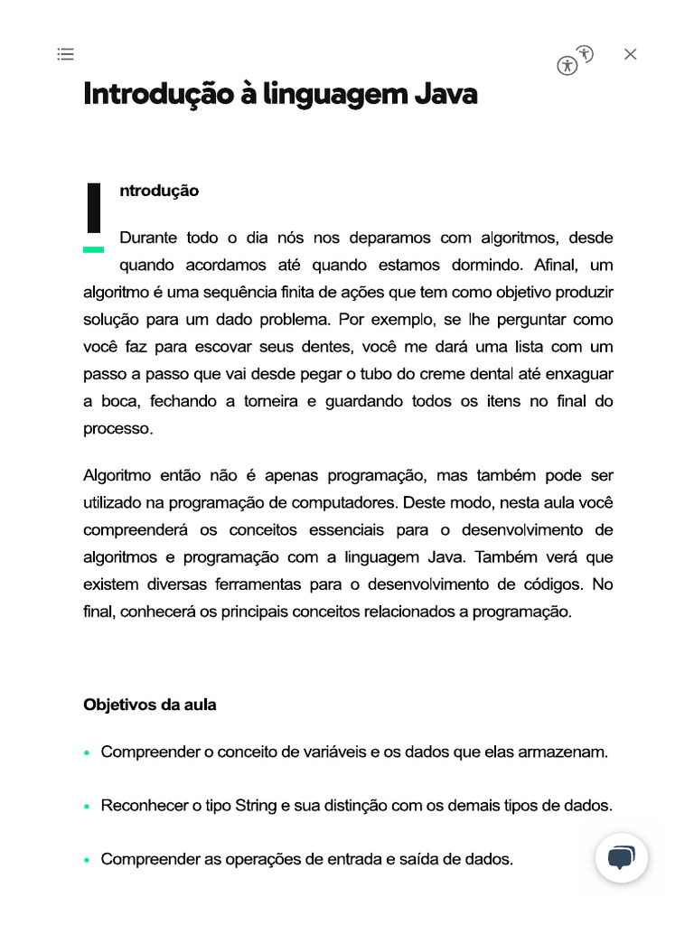 Introdução A Linguagem Java | PDF