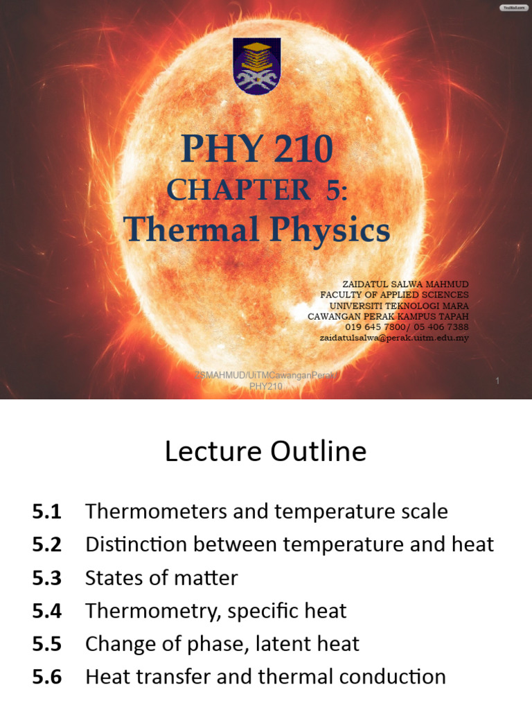 Thermal Physics Concepts and Calculations | PDF | Heat Transfer | Fahrenheit