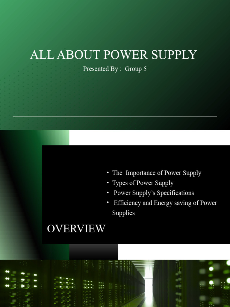 Group 5 Presentation | PDF | Power Supply | Rectifier