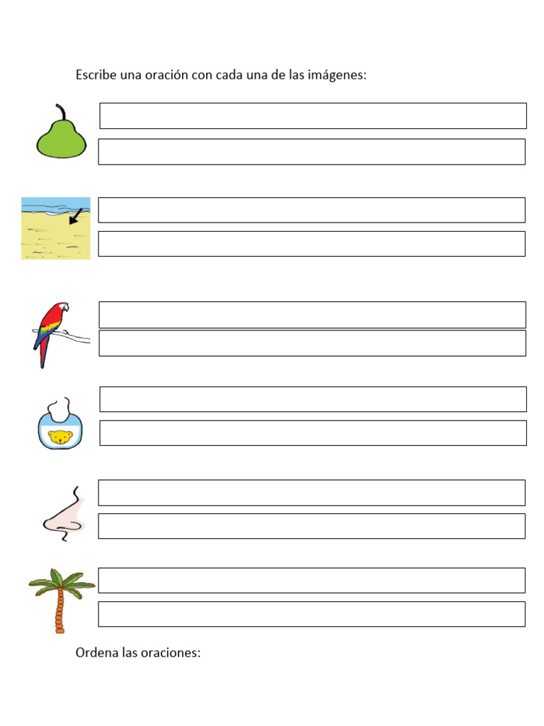 Oraciones Con R Simple - Hanna | PDF