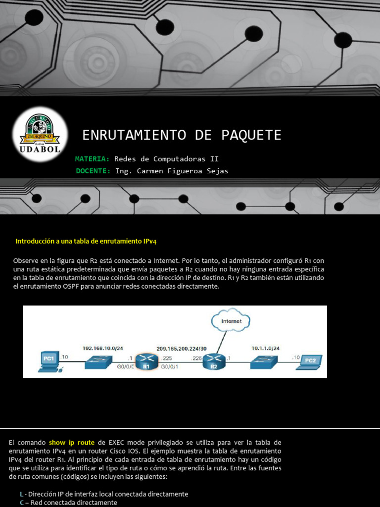 Enrutamiento Estatico y Dinamico Clases Viernes | PDF | Enrutador (Computación) | Protocolos de red