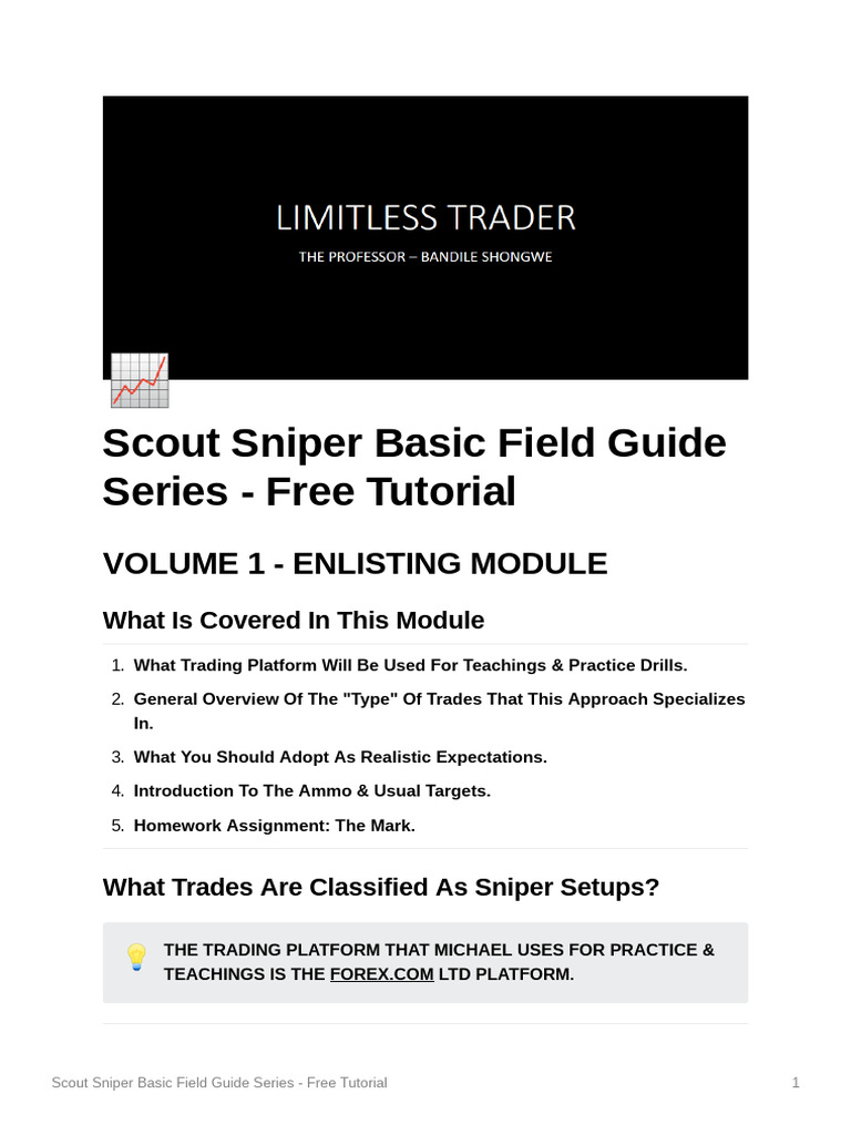 Scout Sniper Basic Field Guide Series | PDF | Market Trend | Order ...